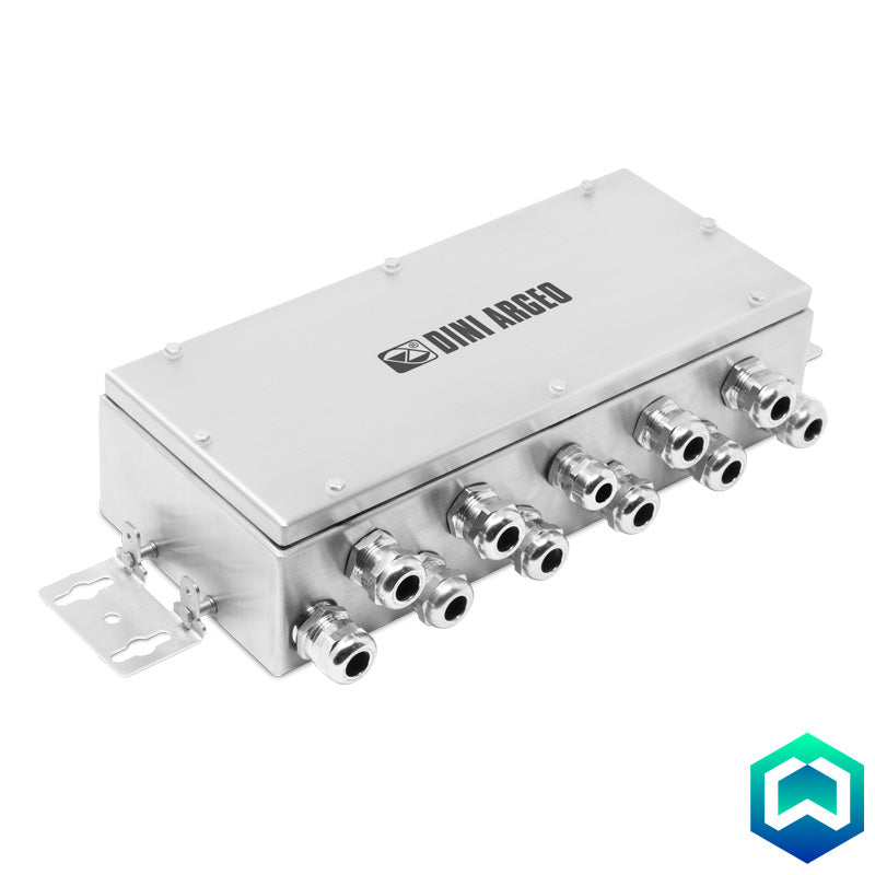 Dini Argeo JB10QIP69K Stainless Steel IP68/IP69K Equalised 10 Input Ju ...